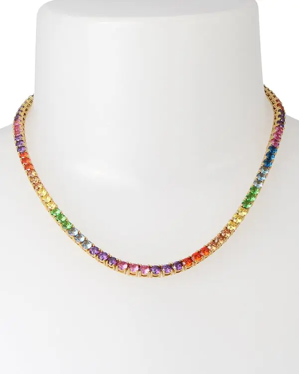 Kurt Geiger Crystal Tennis Necklace - Multi