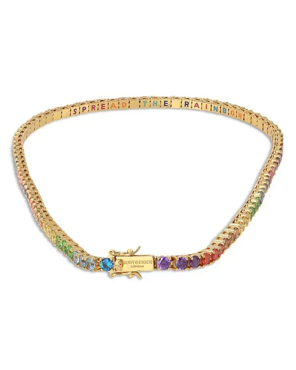 Kurt Geiger Crystal Tennis Necklace - Multi