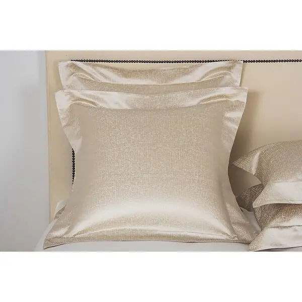 Frette Lux Glowing Weave Euro Sham - Milk