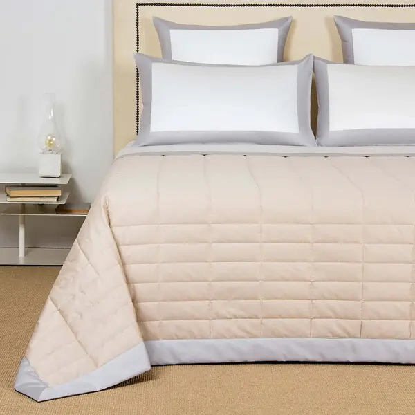 Frette Rectangular Quilt, King - Savage Beige/scoglio
