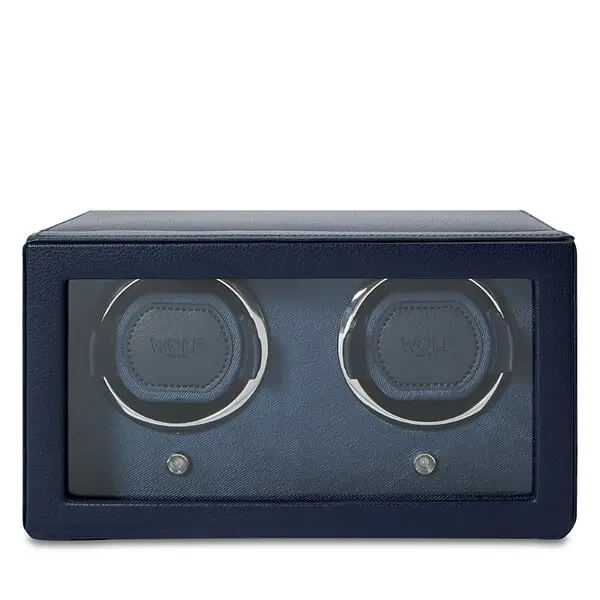 Wolf Cub Double Watch Winder With Cover - Navy