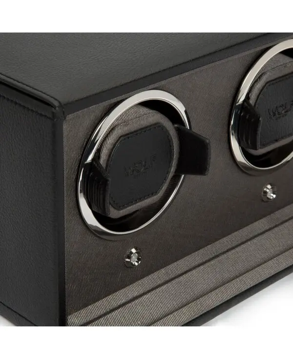 Wolf Cub Double Watch Winder With Cover - Navy