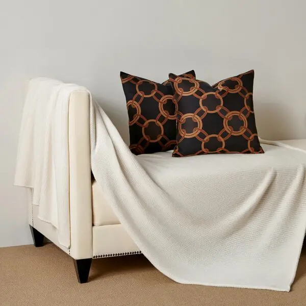 Frette Lux Chains Decorative Pillow, 20 X 20