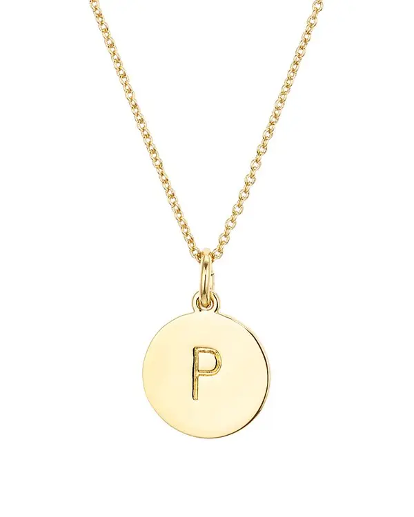 Kate Spade New York Initial Pendant Necklace - P/gold
