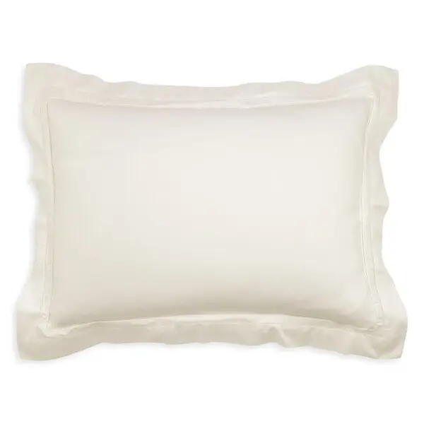 Frette Essentials Doppio Ajour Standard Sham - Milk