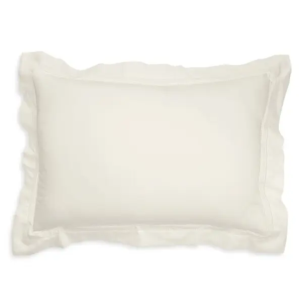 Frette Essentials Doppio Ajour Standard Sham - Milk