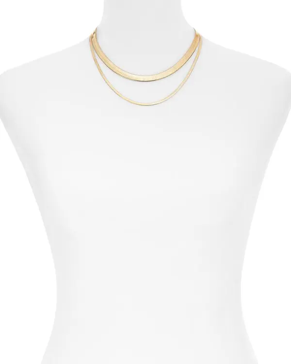 Aqua Snake Chain Layered Collar Necklace