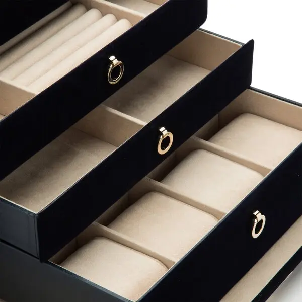 Wolf Zoe Large Jewelry Box - Indigo