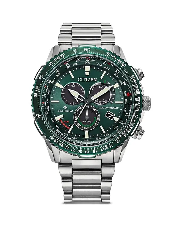 Citizen Eco Promaster Air Chronograph Watch - Green/silver