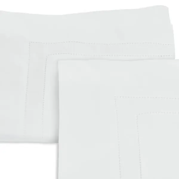 Frette Essentials Doppio Ajour 4 Piece Queen Sheet Set - White