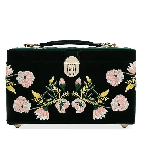Wolf Zoe Medium Jewelry Box - Forest Green
