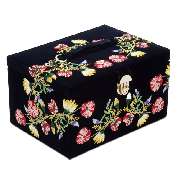 Wolf Zoe Medium Jewelry Box - Indigo