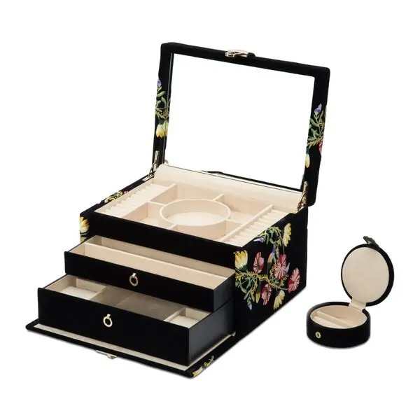 Wolf Zoe Medium Jewelry Box - Indigo