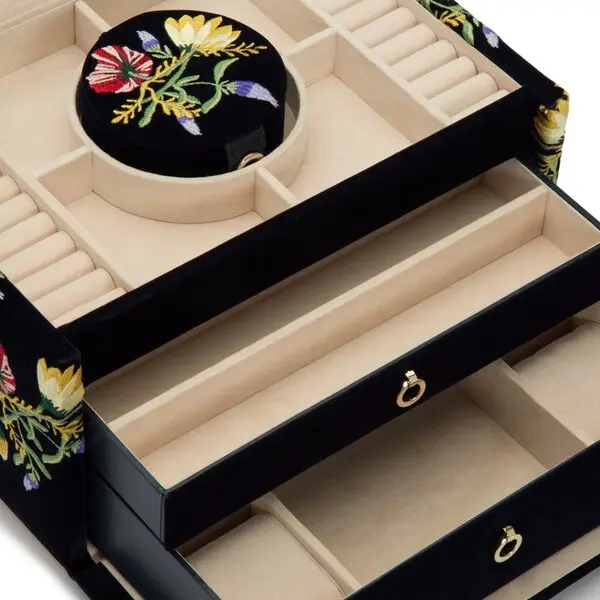 Wolf Zoe Medium Jewelry Box - Indigo