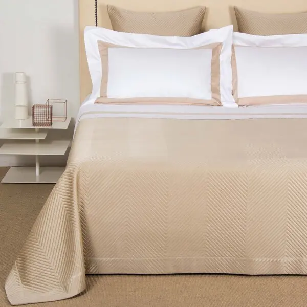Frette Lux Herringbone Euro Sham - Savage Beige
