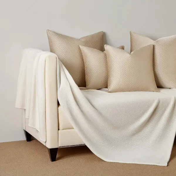 Frette Lux Herringbone Euro Sham - Savage Beige
