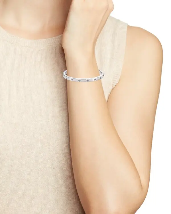 Kate Spade New York Stone Hinge Bangle - Silver