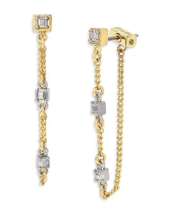 ALLSAINTS Stone Chain Earrings - Gold/silver