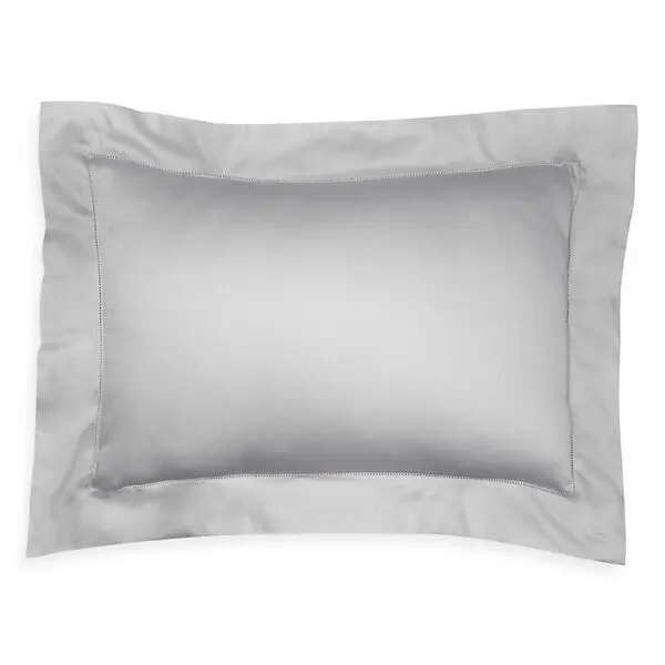 Frette Single Ajour Standard Sham - Gray Cliff