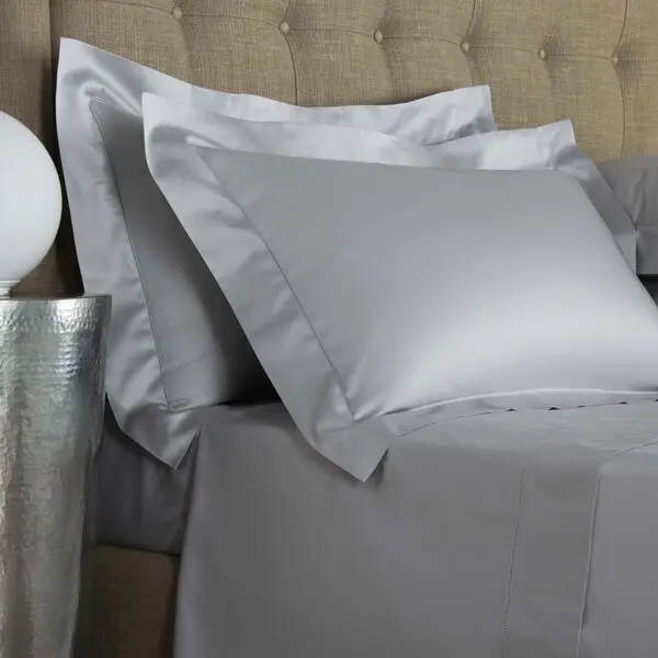 Frette Single Ajour Standard Sham - Gray Cliff