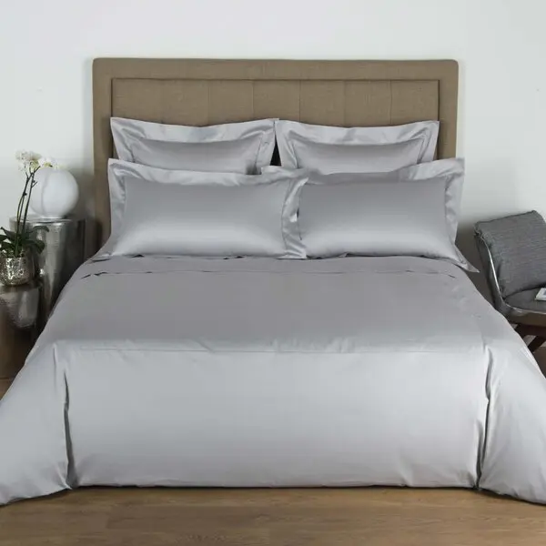 Frette Single Ajour Standard Sham - Gray Cliff