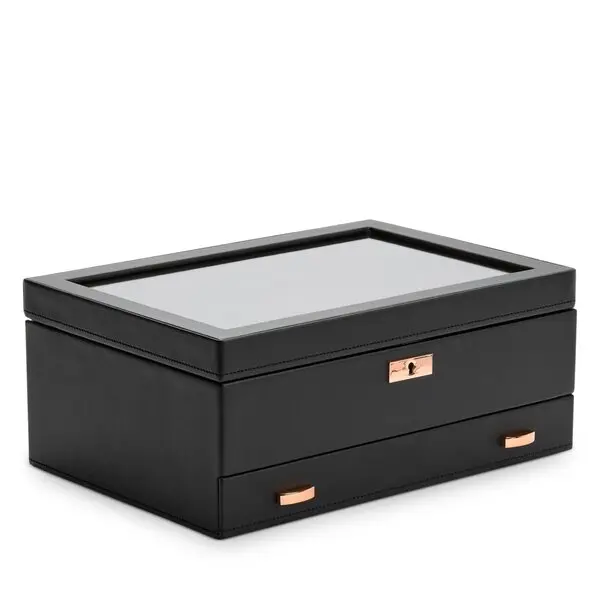 Wolf Axis 10 Piece Watch Box With Drawer - Copper