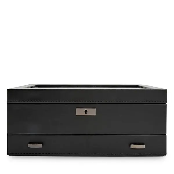 Wolf Axis 10 Piece Watch Box With Drawer - Powder Coat