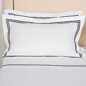 Frette Triplo Popeline Standard Sham - White/black
