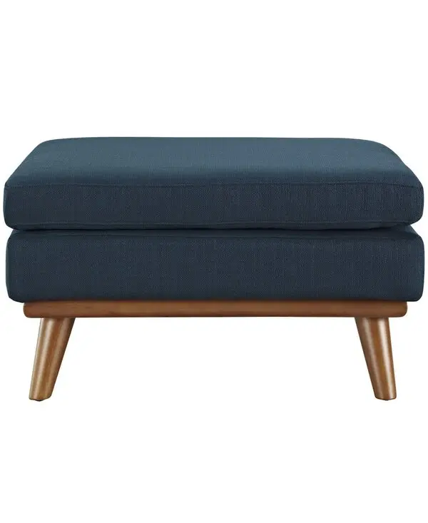 MODWAY Engage Upholstered Fabric Ottoman - Azure