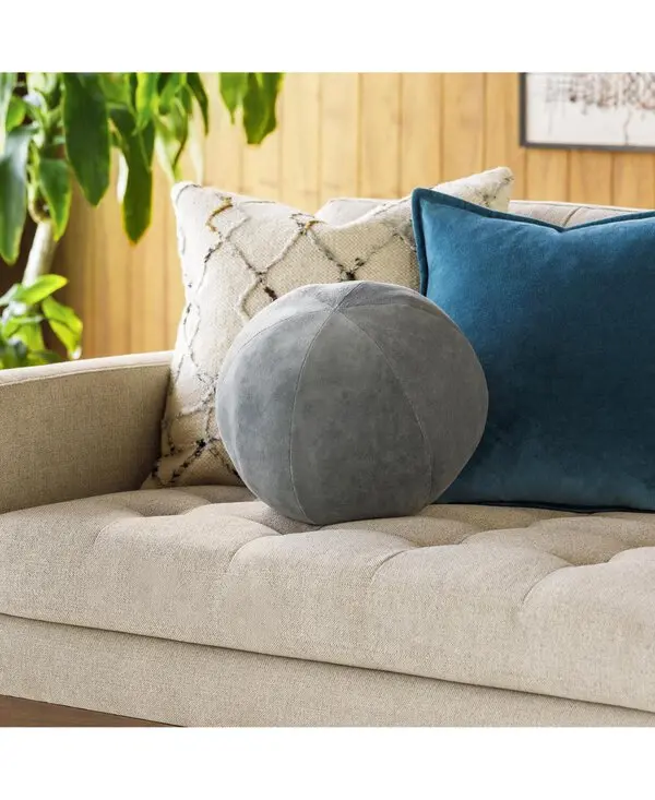 SURYA Bola Decorative Pillow, 12l X 12w - Light Gray