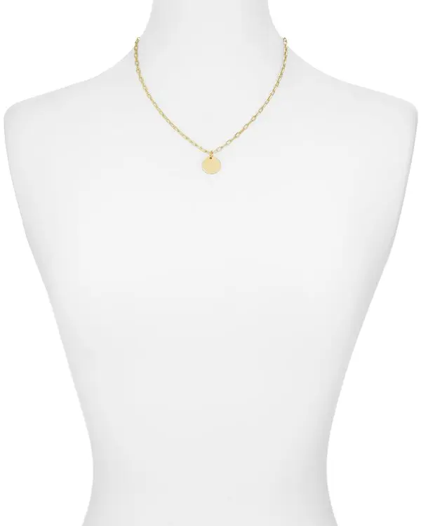 Aqua Circle Pendant Necklace