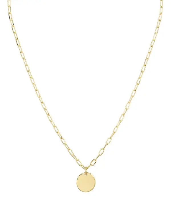 Aqua Circle Pendant Necklace