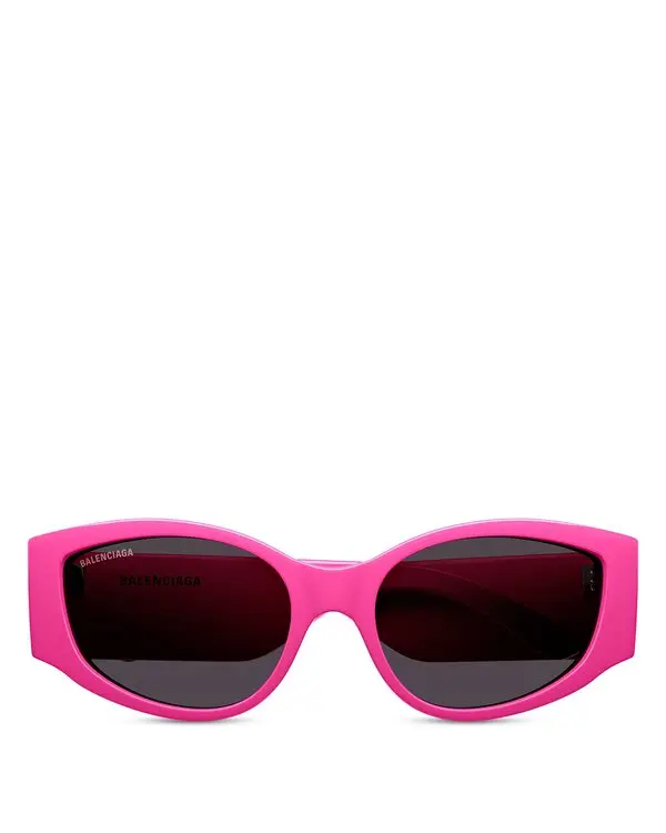 Balenciaga Max Cat Eye 58mm Sunglasses In Pink/Black Solid  display picture 1