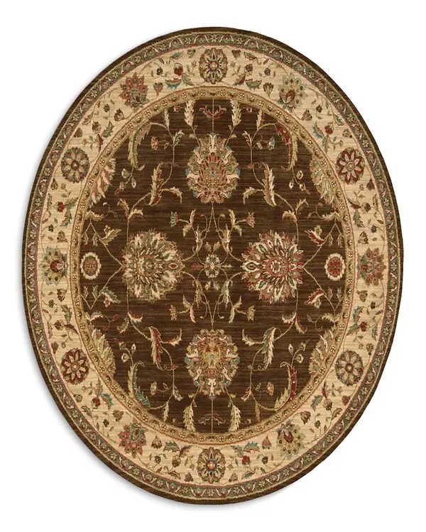 NOURISON HOME Living Treasures Li04 Round Area Rug, 5'10 Round - Brown