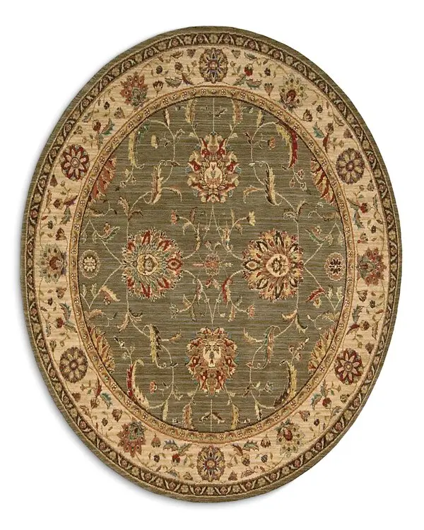 NOURISON HOME Living Treasures Li04 Round Area Rug, 5'10 Round - Green