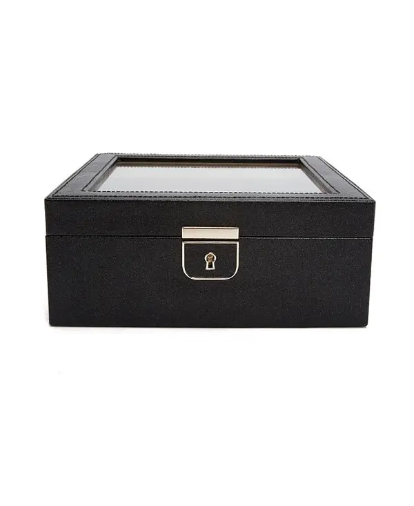 Wolf Palermo 6 Piece Watch Box - Black