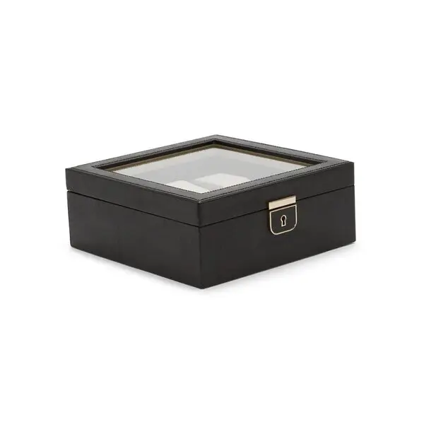 Wolf Palermo 6 Piece Watch Box - Black