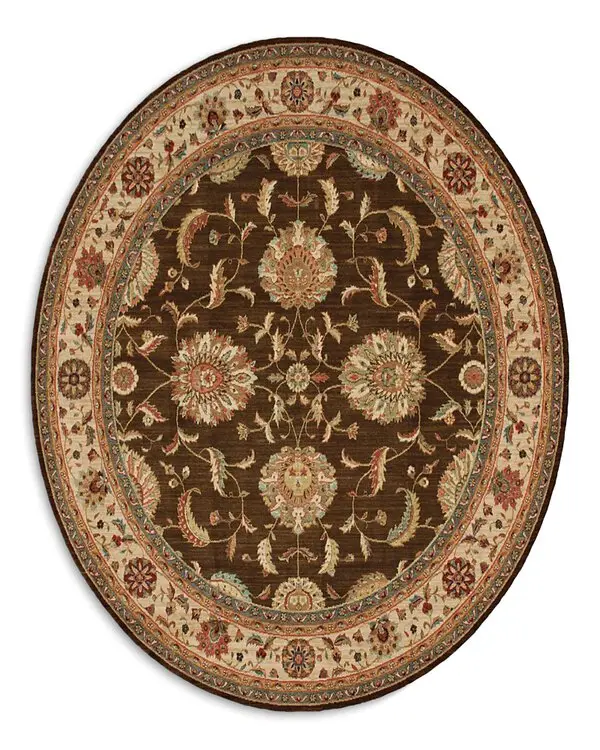 NOURISON HOME Living Treasures Li04 Round Area Rug, 7'10 Round - Brown