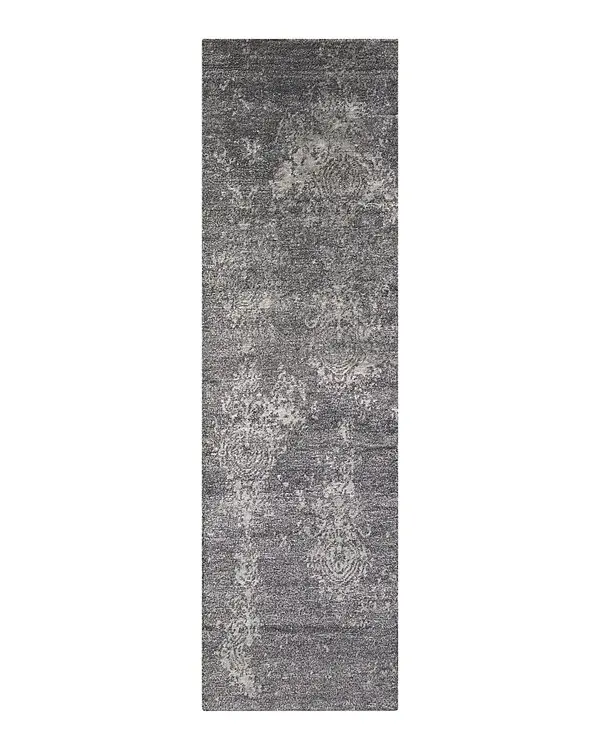 NOURISON HOME Silk Shadows Sha14 Area Rug, 2'3 X 8 - Ivory/silver