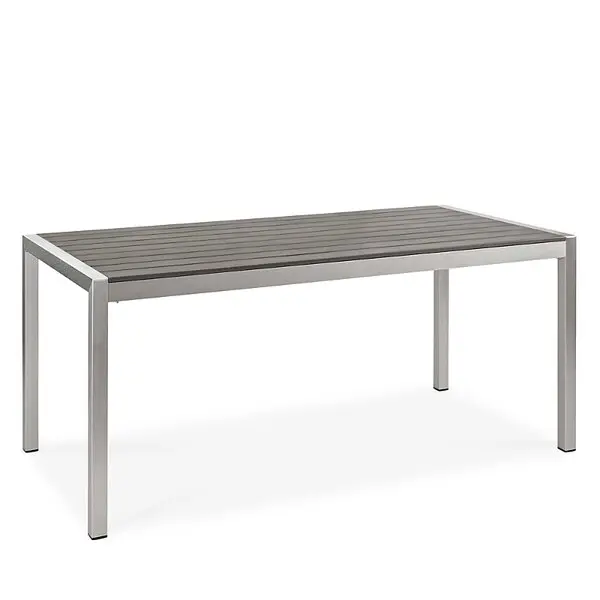 MODWAY Shore Outdoor Patio Aluminum Dining Table