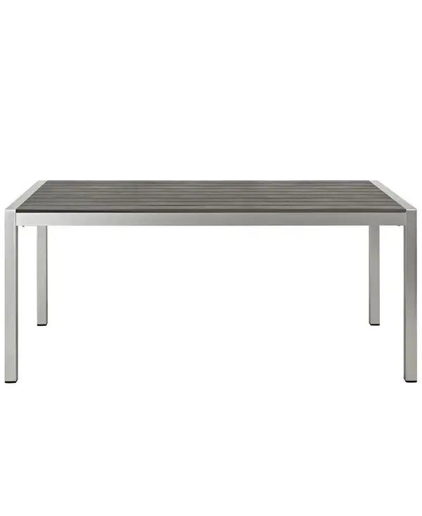 MODWAY Shore Outdoor Patio Aluminum Dining Table