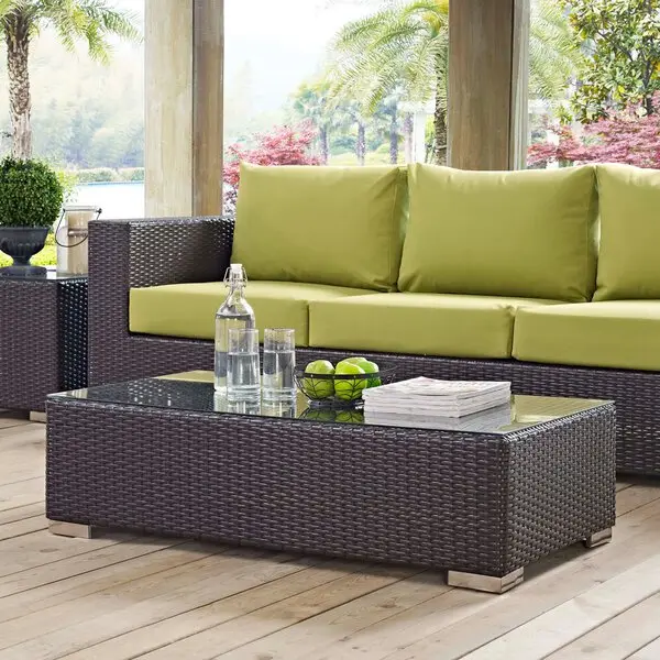MODWAY Convene Outdoor Patio Coffee Table - Espresso