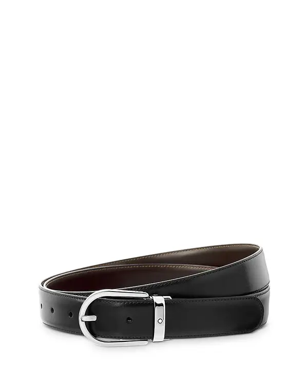 Montblanc Reversible Horseshoe Buckle Belt - Black/brown
