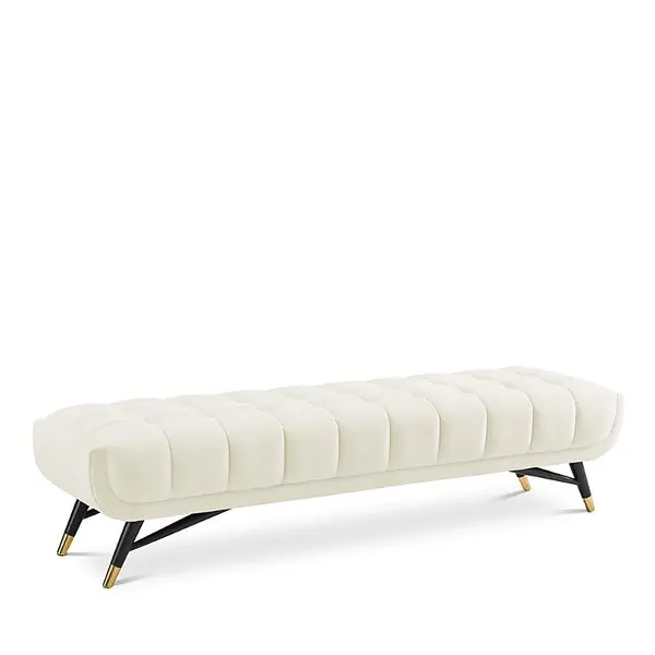 MODWAY Adept Performance Velvet Bench - Ivory