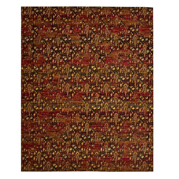 NOURISON HOME Rhapsody Rh014 Collection Area Rug, 7'9 X 9'9 - Flame