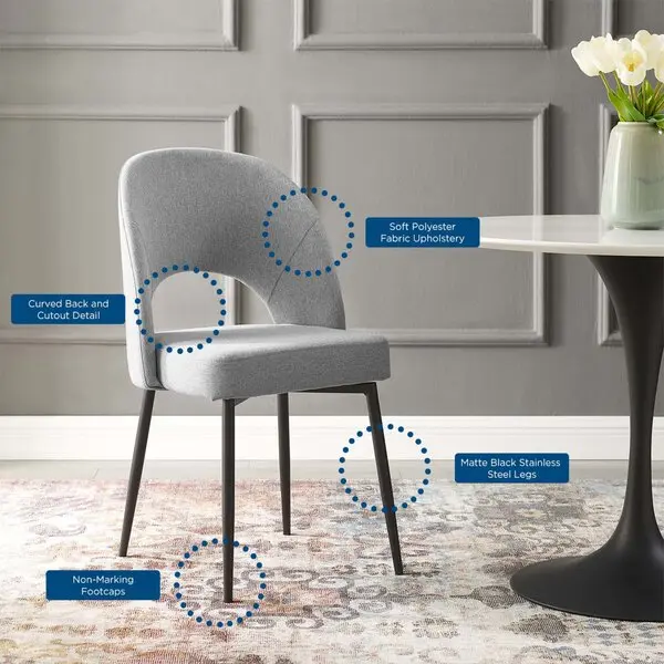 MODWAY Rouse Upholstered Fabric Dining Side Chair