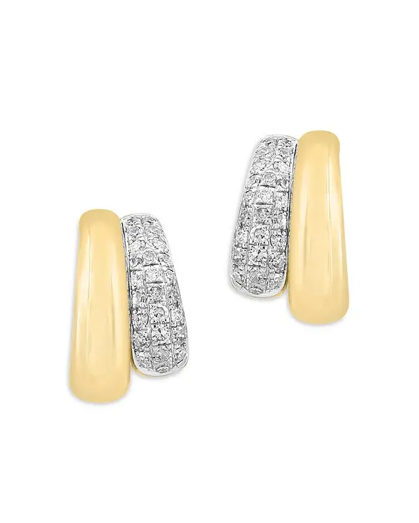 Bloomingdale'S Diamond Huggie Hoop Earrings, 0.29 Tcw - Gold