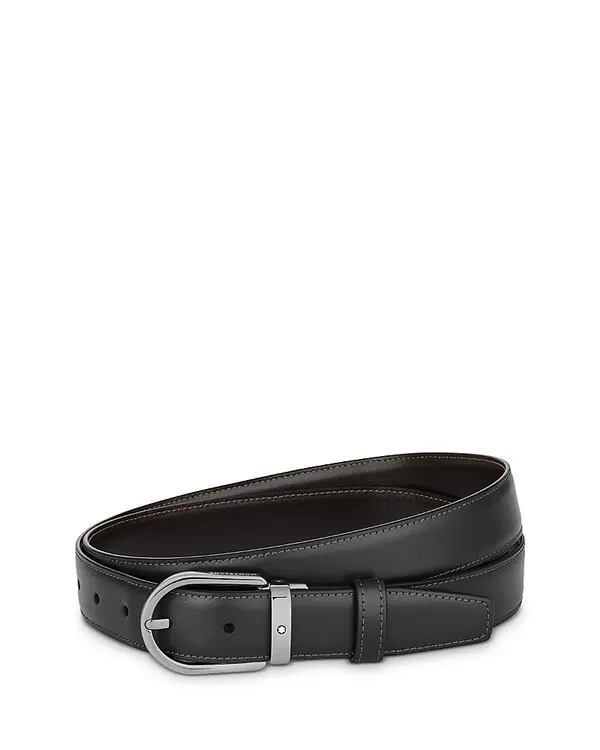 Montblanc Reversible Horseshoe Buckle Belt - Black