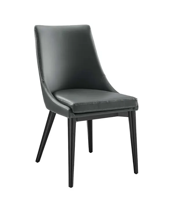 MODWAY Viscount Vinyl Dining Chair - Gray