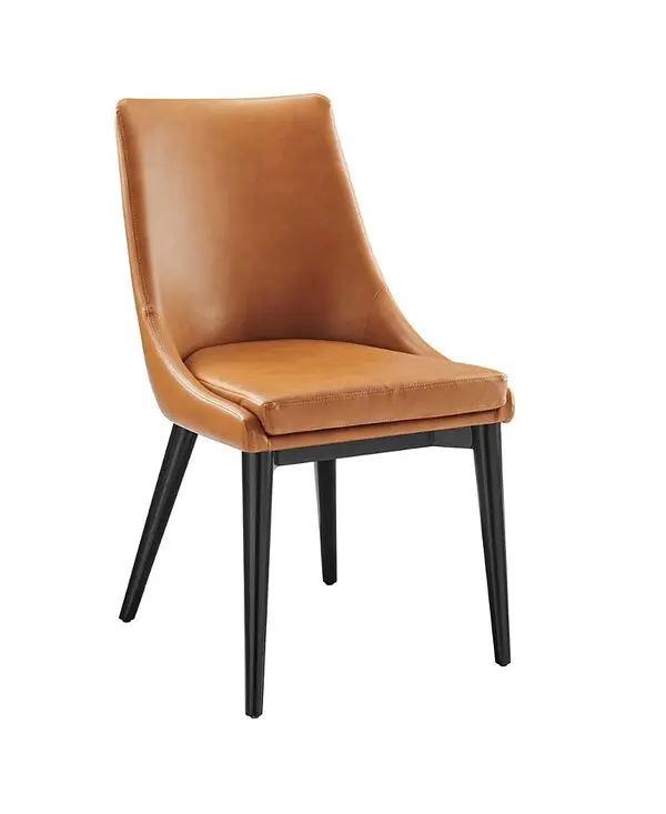 MODWAY Viscount Vinyl Dining Chair - Tan